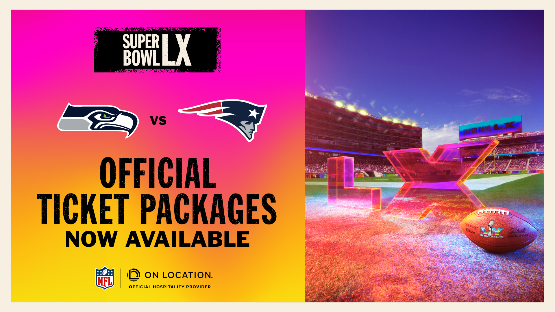 SUPER BOWL LX FAN TICKET PACKAGES ON SALE NOW - Levi's® Stadium